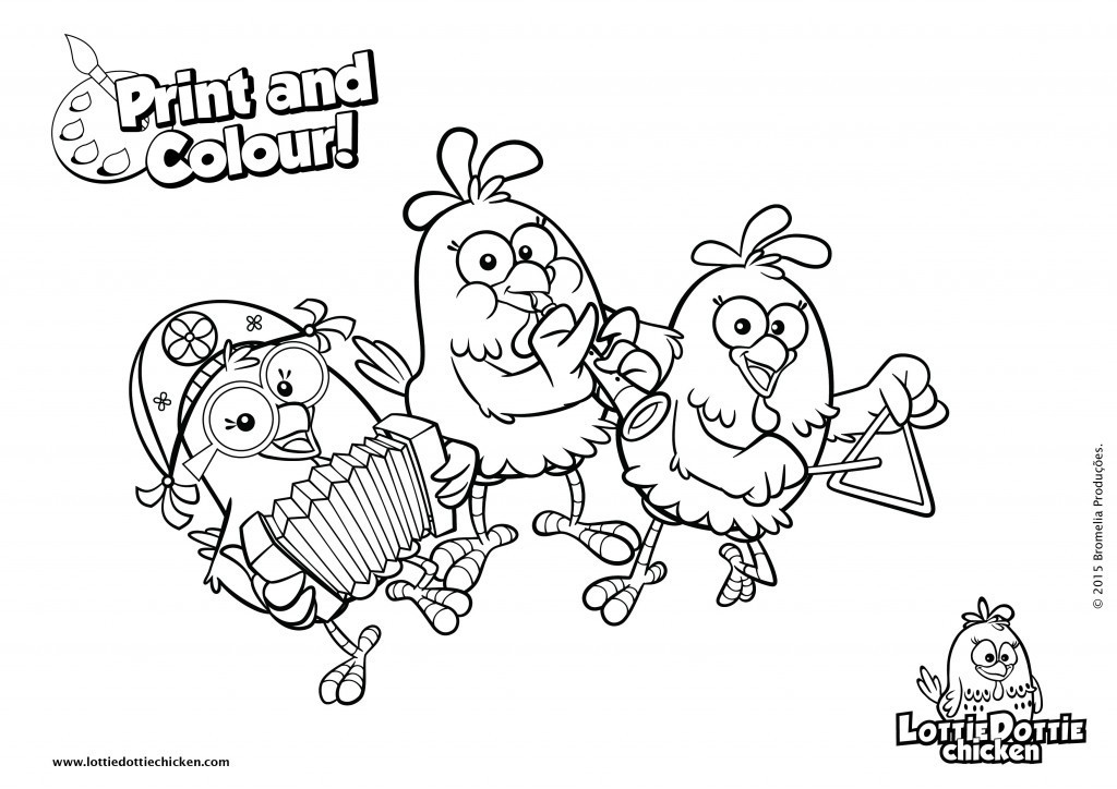 Coloring pages - Lottie Dottie Chicken Official Website